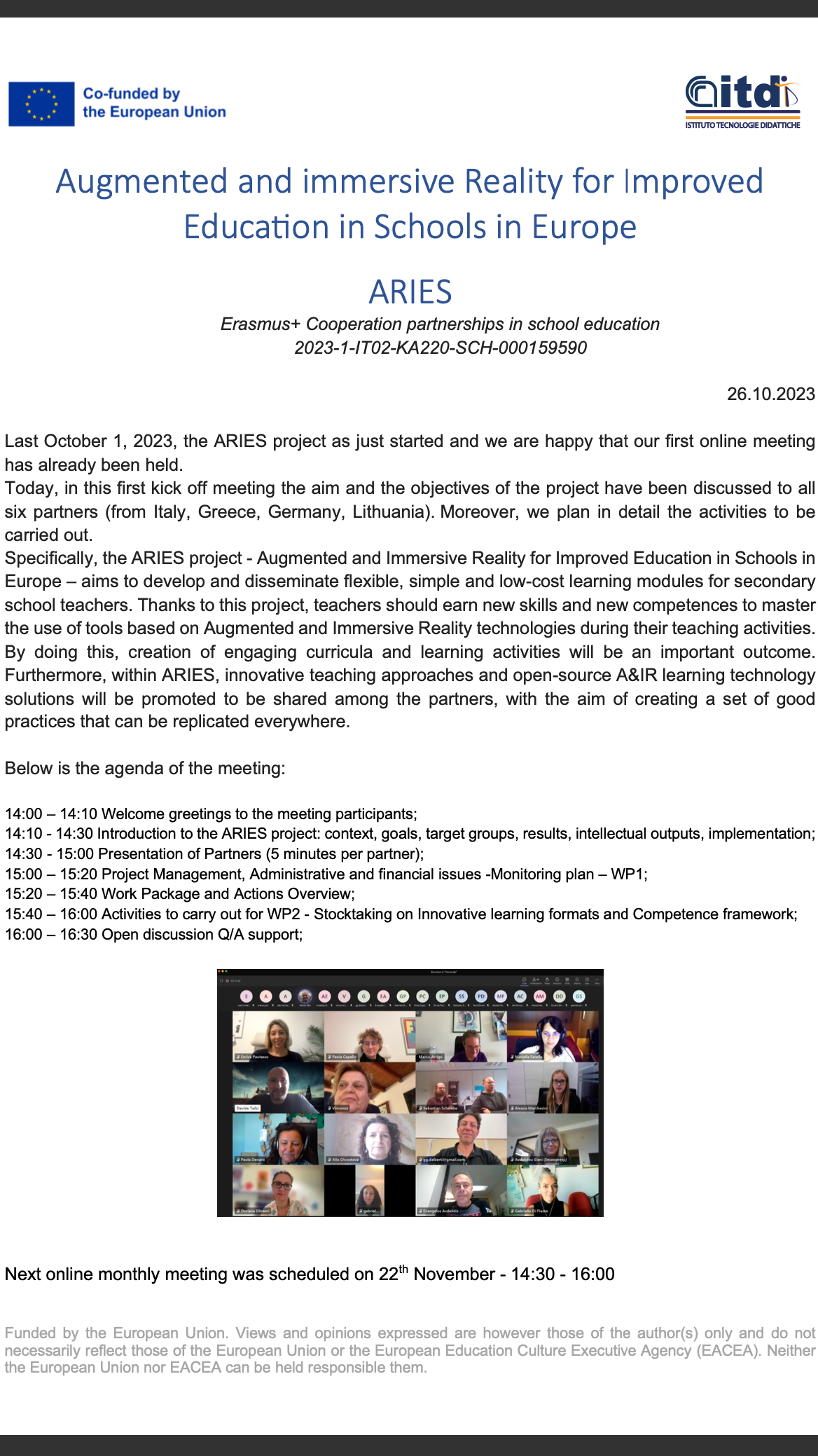 Home - ARIES Project web site